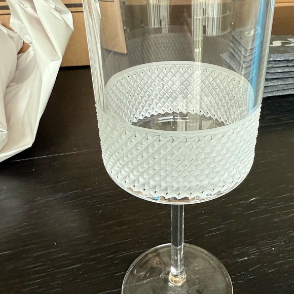 Tiffany & Co. | Dining | Tiffany Co Diamond Point Glass Stemware X 6 ...